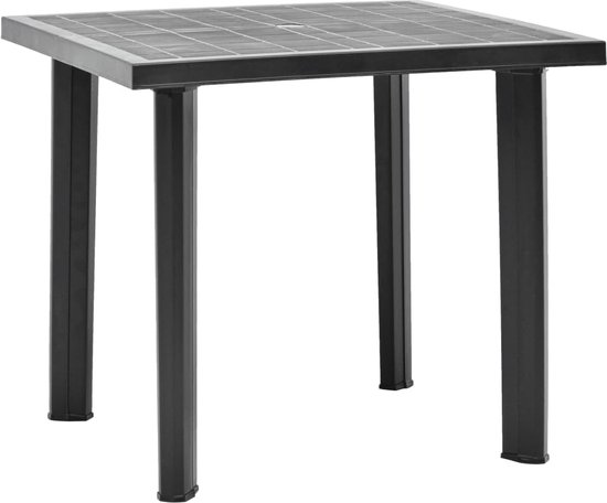 Prolenta Premium - Tuintafel 80x75x72 cm kunststof antraciet - Tafel ...