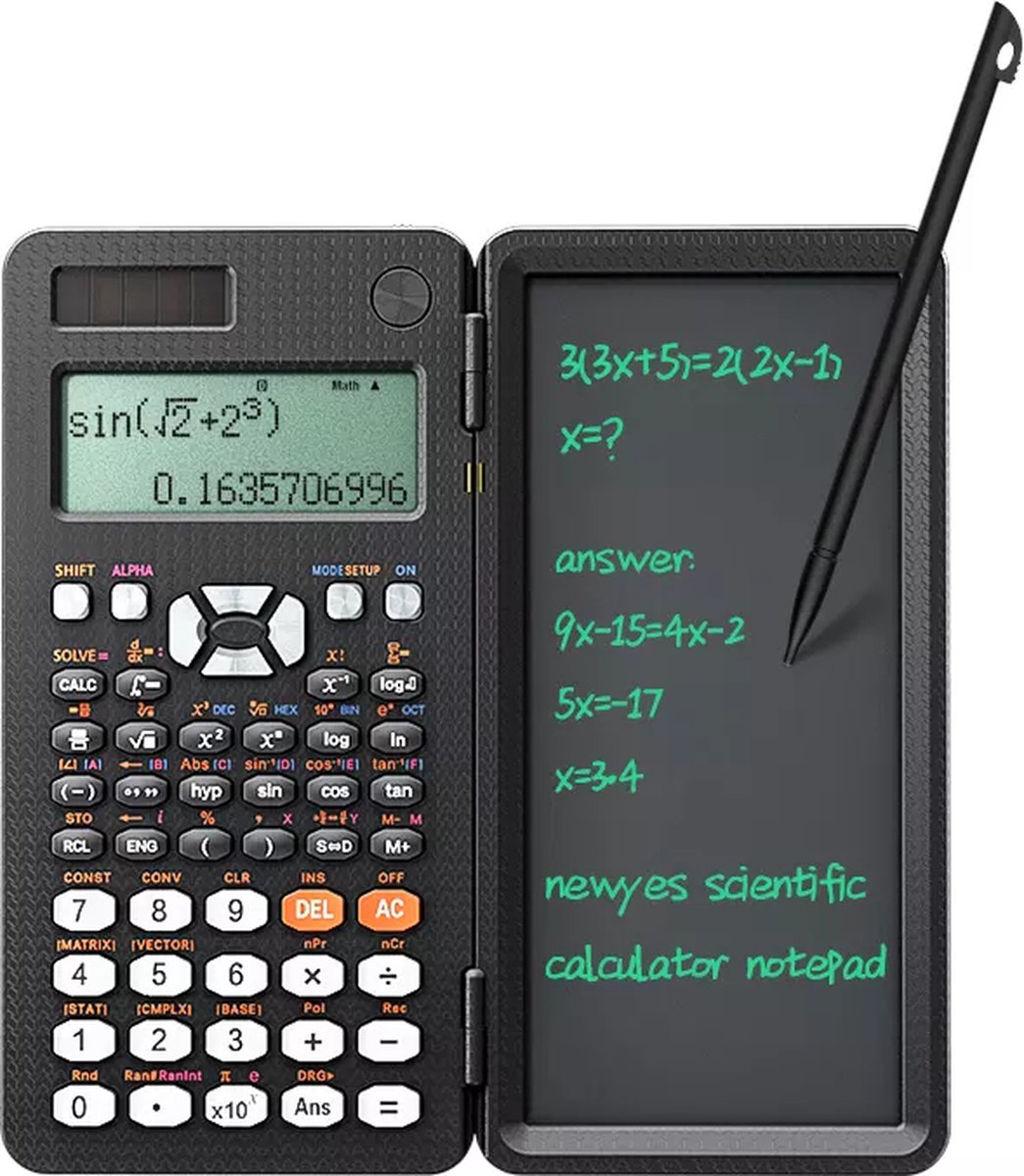 Wetenschappelijke rekenmachine plus E-notatie board en pen | bol.com