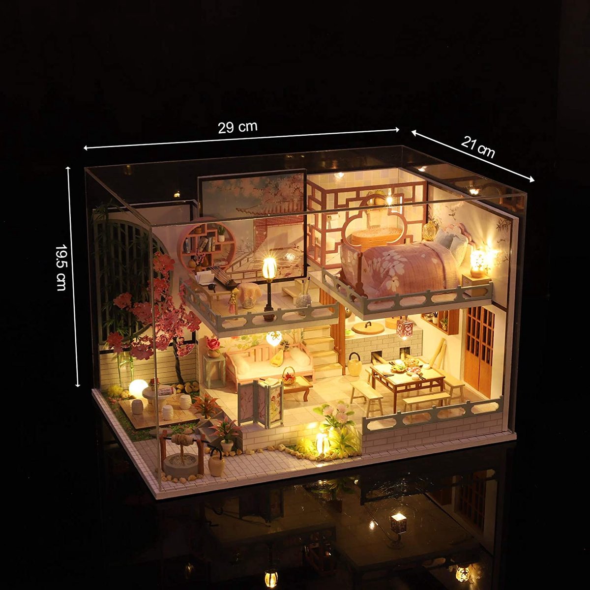 Premium DIY Miniatuur Poppenhuis kit - Mini kamer Bouwen - Zelf ...