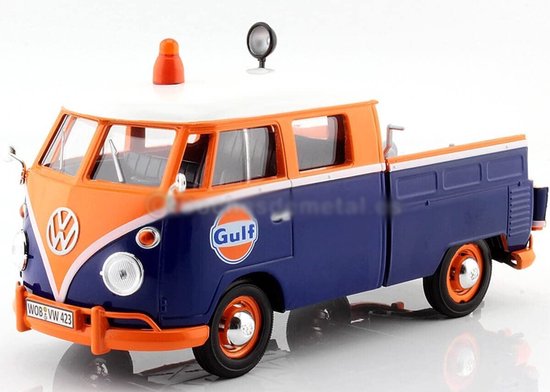 Volkswagen Type 2 Service Pick-Up Gulf (Blauw/Oranje) (20 cm) 1/24 ...