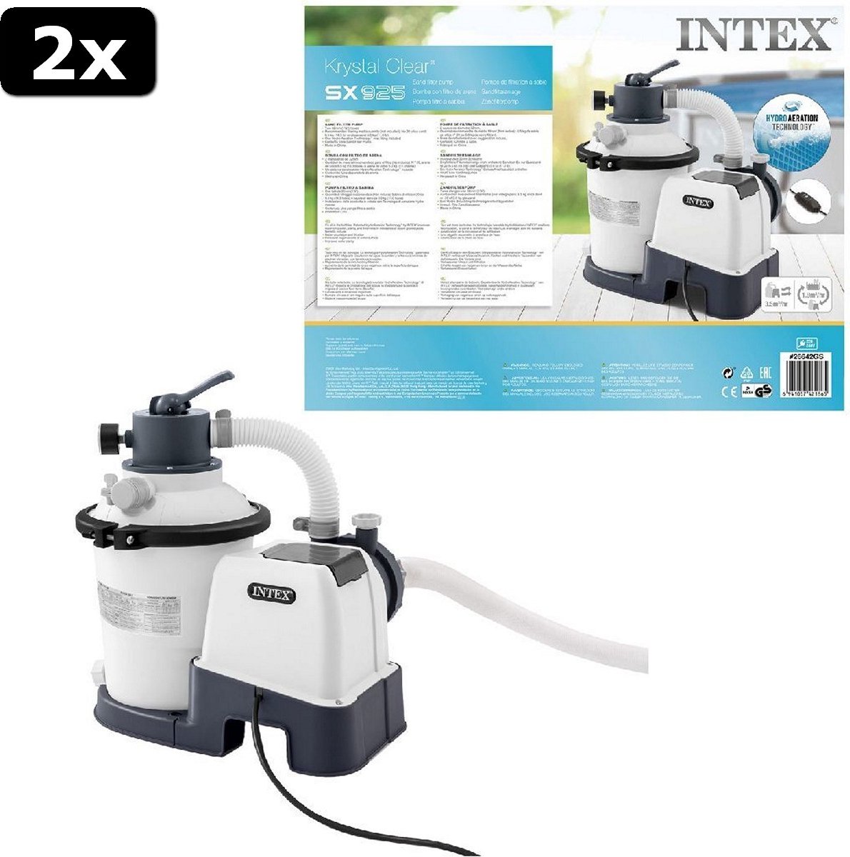 Intex - 26642GS - Krystal - Pompe filtre à sable - piscine - filtre à ...
