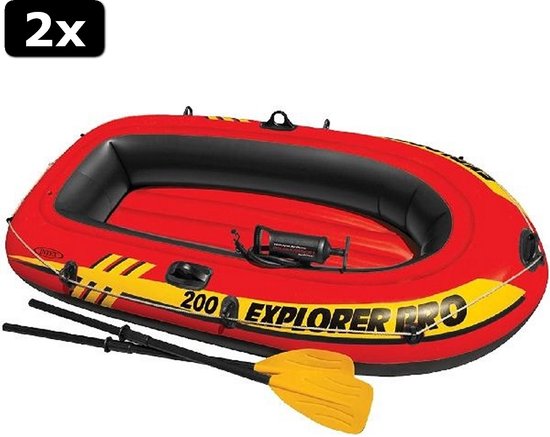 2x Intex 58357NP Explorer Pro 200 2-Persoons Boot Complete Set | bol