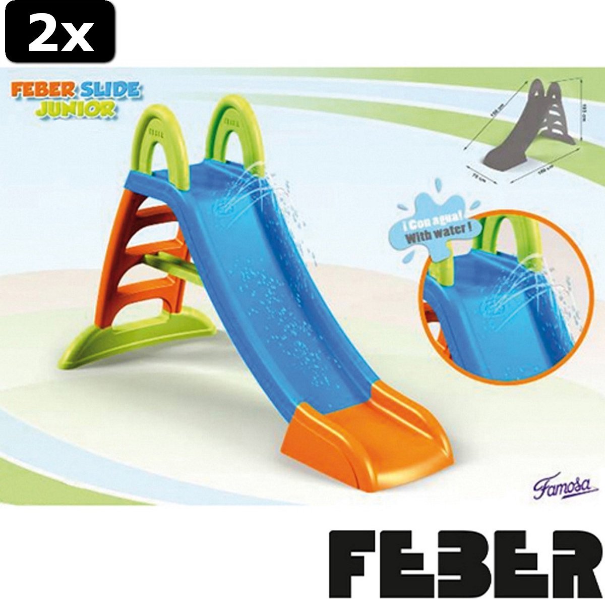 2x Feber Water Slide Plus Glijbaan | bol.com