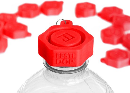 Festidop® Rood - Festival dop - Universele dop - Partycap - Party dop ...