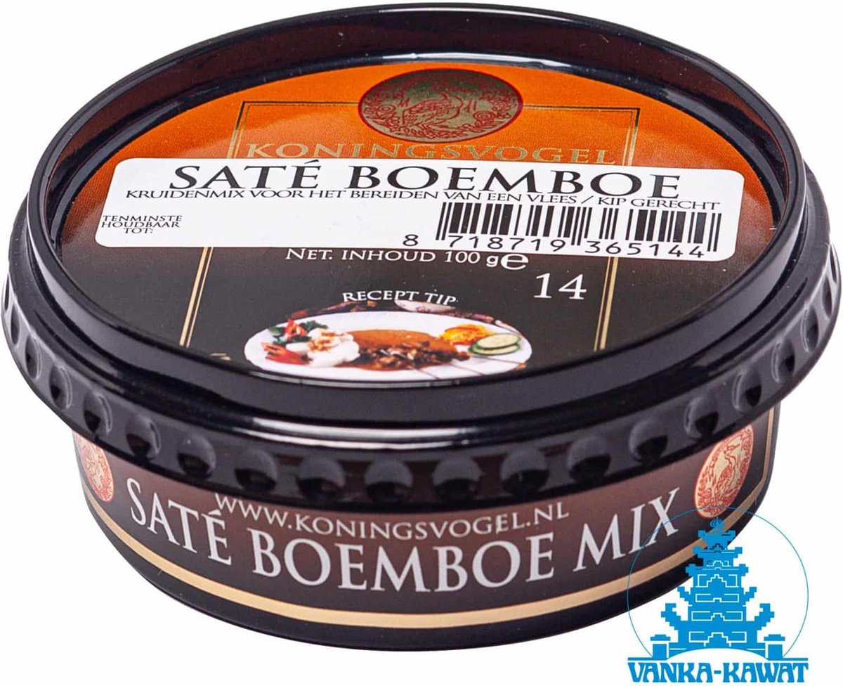 Koningsvogel® | 6 x 100 gr boemboe | Saté | kruidenmix voor kip of ...