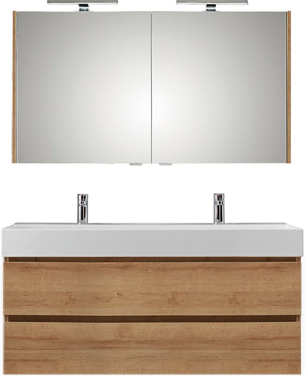 Pelipal Bali 120 cm wastafelonderkast 46 cm diep met spiegelkast ...