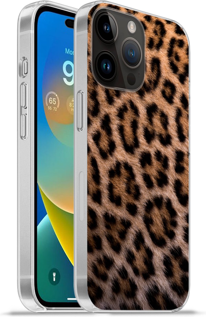 Apple iPhone 14 Pro Max hoesje - Panterprint - Siliconen Telefoonhoesje ...