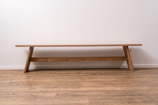 Bed bankje - 23mm massief eiken - 40cm hoog - 180cm lang | bol.com