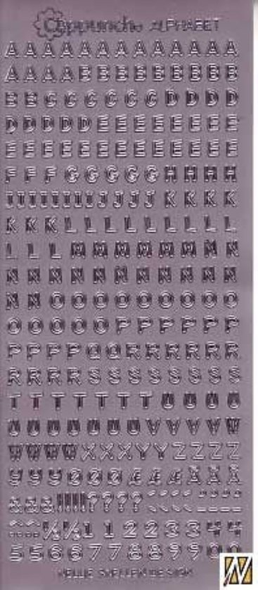 Nellie Snellen Alfabet stickers zilver - clippunch - 2227 - 10 vel | bol