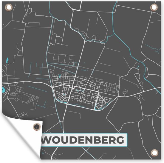 Tuindoek Woudenberg - Stadskaart - Kaart - Plattegrond - 100x100 cm | bol