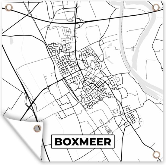 Tuindoek Plattegrond - Boxmeer - Kaart - Stadskaart - 100x100 cm | bol