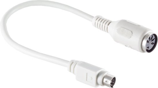PS/2 (m) - DIN 5-pins (v) toetsenbord adapter / beige - 0,20 meter | bol