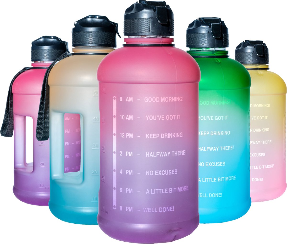 Quality Needz - Bouteille d'eau - Gourde avec paille - 2 litres ...