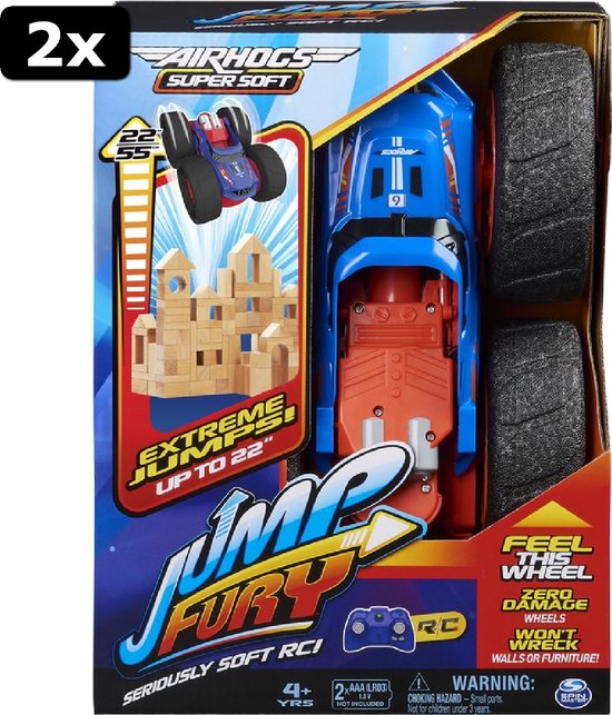 2x Air Hogs Super Soft, Jump Fury met Zero-Damage wielen, extreem ...
