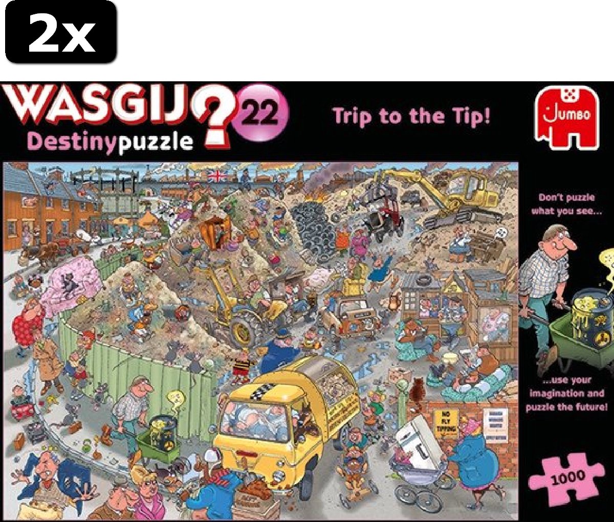2x Wasgij Destiny 22 Tout en un tas ! puzzle - 1000 pièces | bol.com