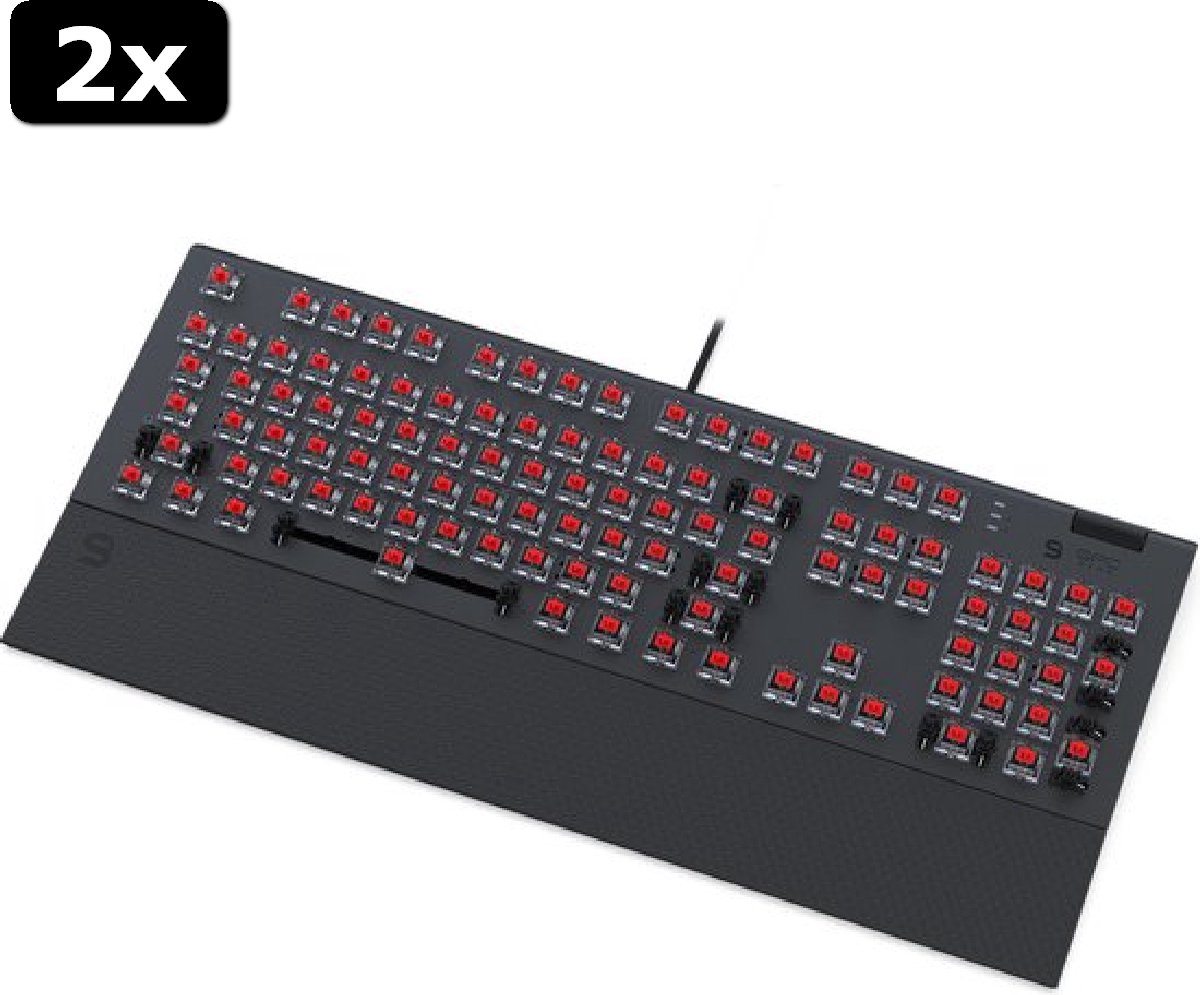 2x SPC Gear GK650K Omnis clavier USB QWERTY US International Zwart ...