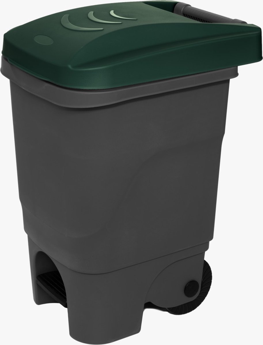 Mini conteneur 60 litres avec roues et pédale: Vert | bol.com
