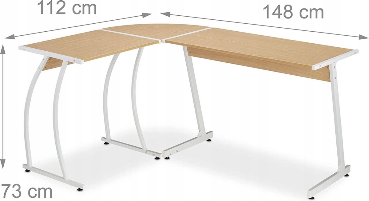 AVL Hoek bureau - hoek gaming bureau - L-vormig computerbureau ...