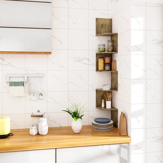 Furnibella - Wandstelling hoekstelling CD DVD plank boekenplank zigzack ...