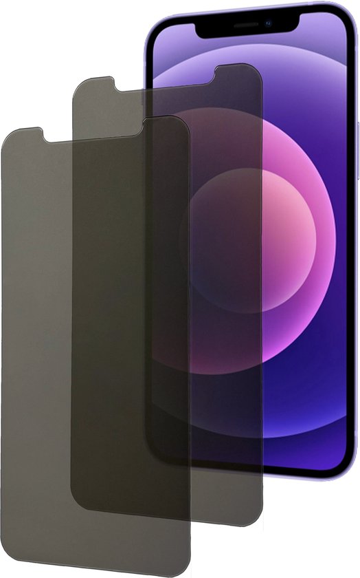 iPhone 12 - Notch Screenprotector - Privacy Edition - 2 stuks | bol.com