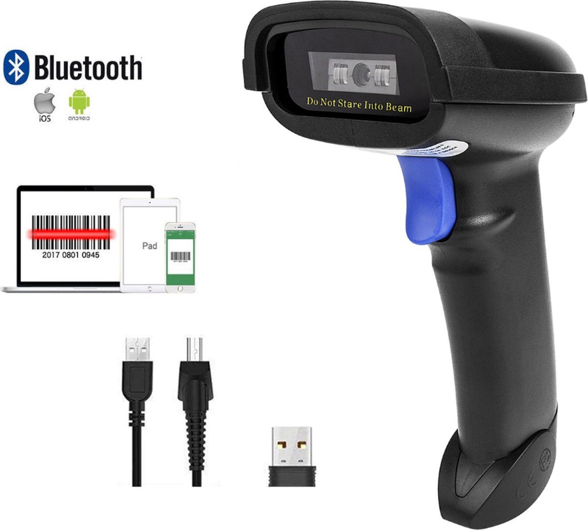Barcode Scanner - Hand Scanner Bluetooth - Barcode Scanner Draadloos ...