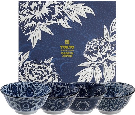 Tokyo Design Studio – Mixed Bowls – Botans– 14.8×6.8cm 550ml - Set van ...