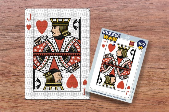 Puzzel Illustratie van een harten boer speelkaart - Legpuzzel - Puzzel ...
