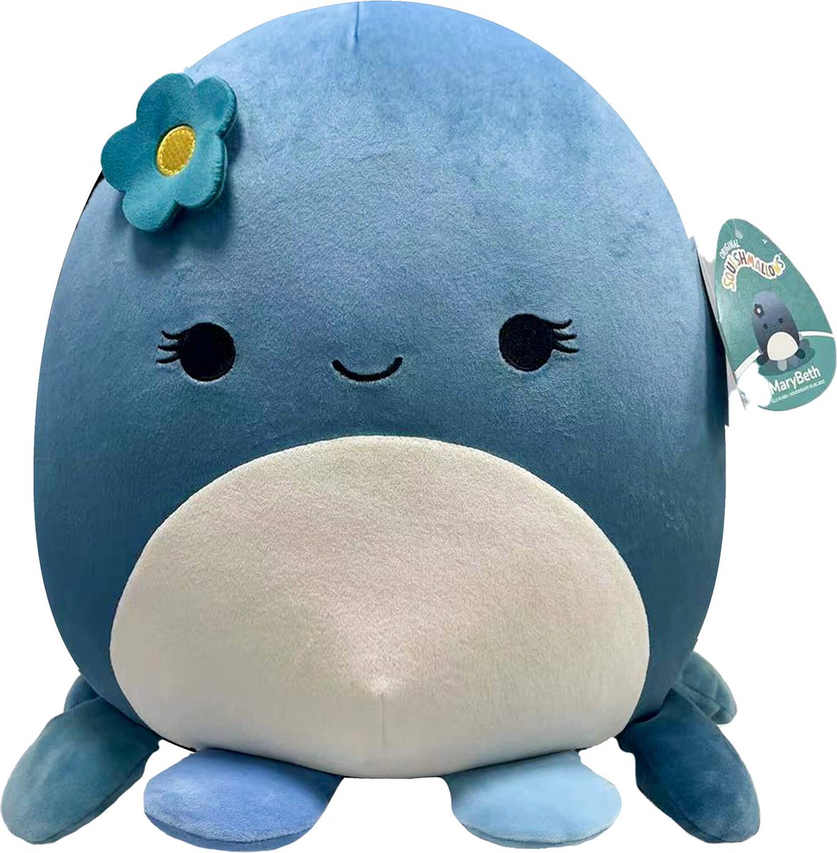 Squishmallows Blue Octopus With Flower 30cm | bol.com