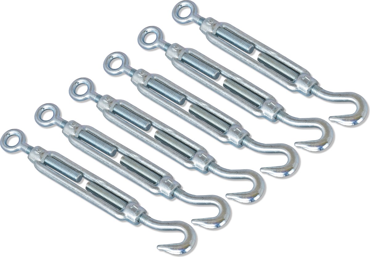 AMIG Draadspanner M8 110mm | Haak / Oog | 6 stuks | Spanschroef Spanner ...