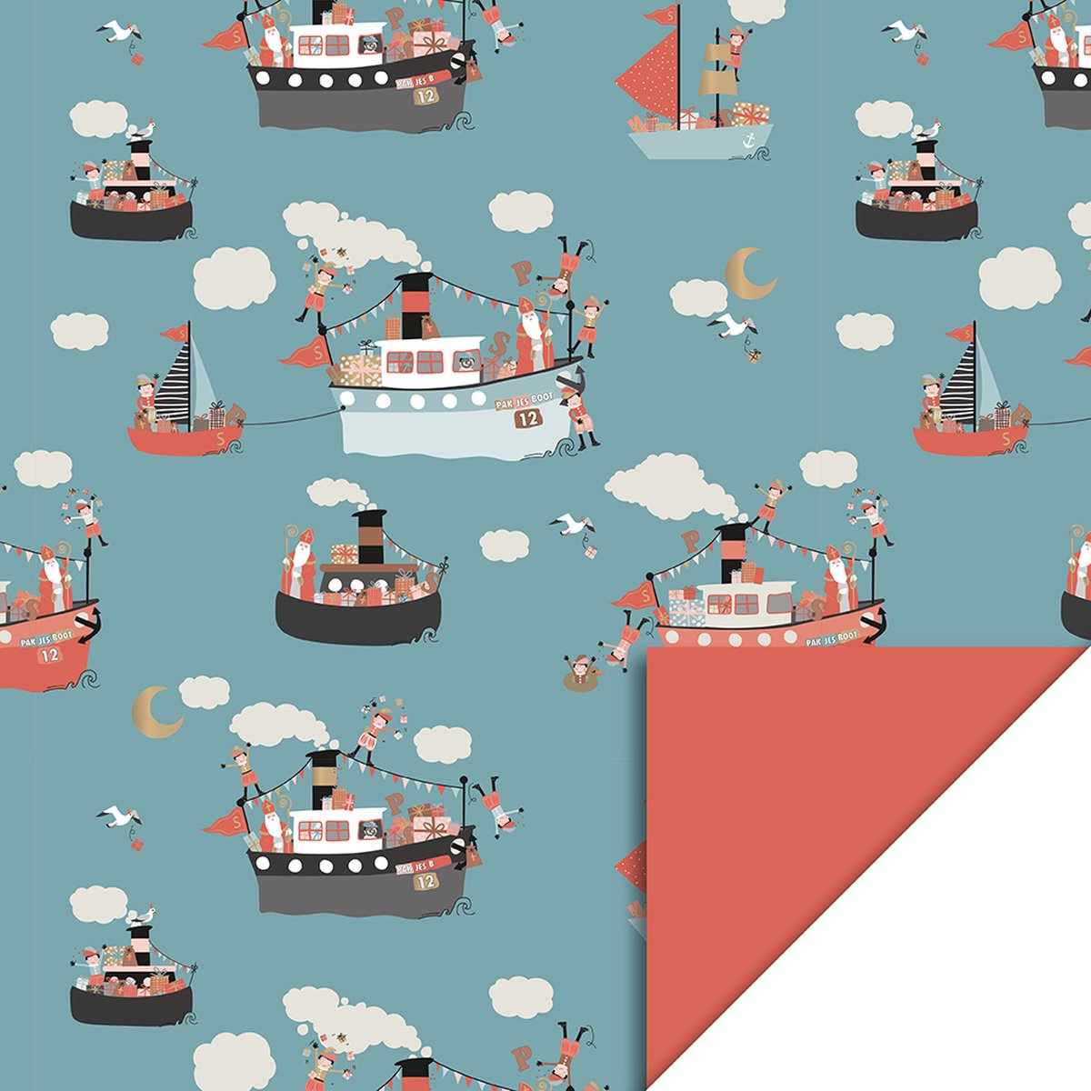 Cadeaupapier luxe en stevig inpakpapier Sinterklaas 6 verschillende ...