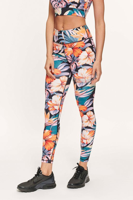 Active Panther Legging Amber Flower Legging Black/orange, Dames Legging met Hoge... | bol
