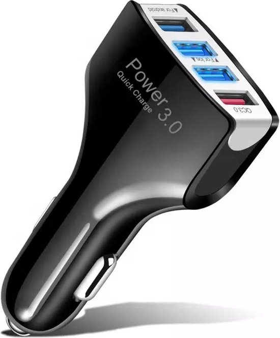 Autolader USB-12/24V-Auto oplader USB-autolader 4 poorten - Auto lader ...