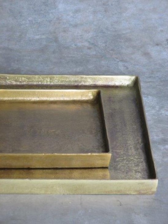Dienblad | SQUARE TRAY GOLD | Design | DIA 25 | Goud | Decoratief ...