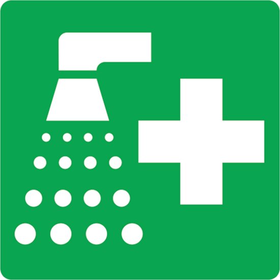 123reclame.nu nooddouche sticker bestellen - Stickers - Sticker voor ...