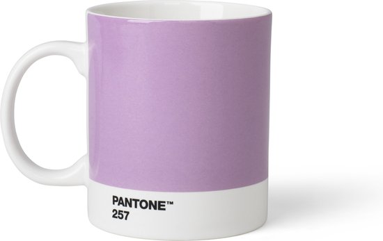 Pantone Koffiebeker - Bone China - 375 ml - Light Purple 257 C | bol