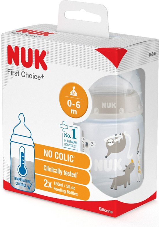 NUK First Choice - babyflessen - set van 2 stuks - 150ml fles | bol