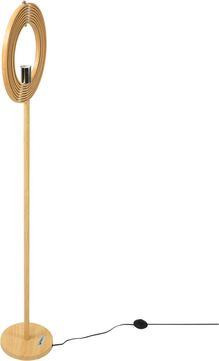 MutuTec vloerlamp van hout - armillairbol-sfeerverlichting-160 cm ...