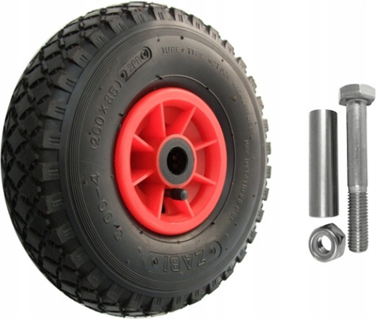 Mivida - Roue de brouette - Roue de chariot - 26 cm - Diamètre de l'axe ...