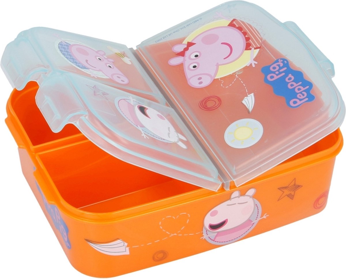 Peppa Big Core Multi Broodtrommel 3 vakjes - 18x13 cm - Brooddoos | bol.com