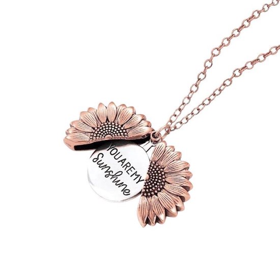 Kasey - 'YOU ARE MY SUNSHINE' Zonnebloem ketting - Sunflower ketting ...