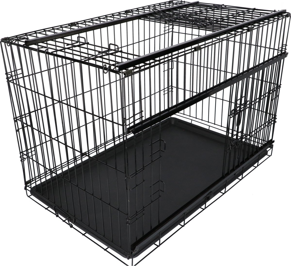 Adori Premium Bench Met 2 Schuifdeuren Zwart - Hondenbench - 63x44x50.5 ...