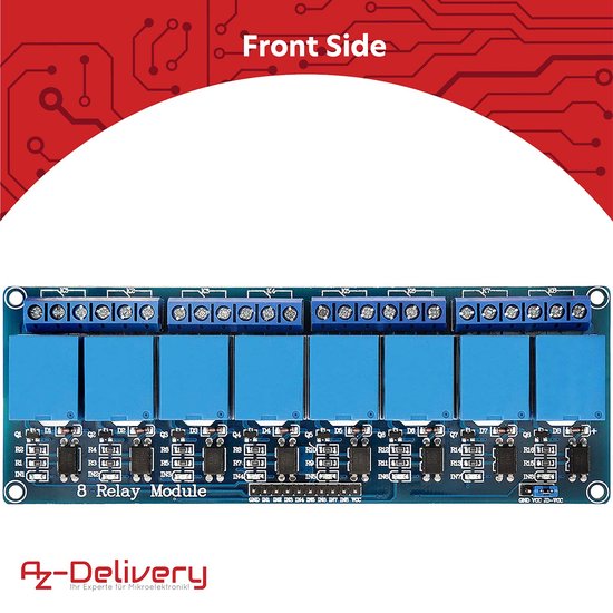 AZDelivery 3 x 8-Relay Module 5V met Optocoupler Low-Level-Trigger ...
