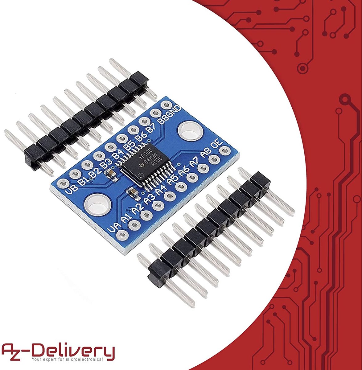 AZDelivery 5 x TXS0108E Logic Level Converter 8 kanaal compatibel met ...