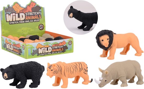 John Toy Stretchy wild animal (1 stuk) assorti | bol