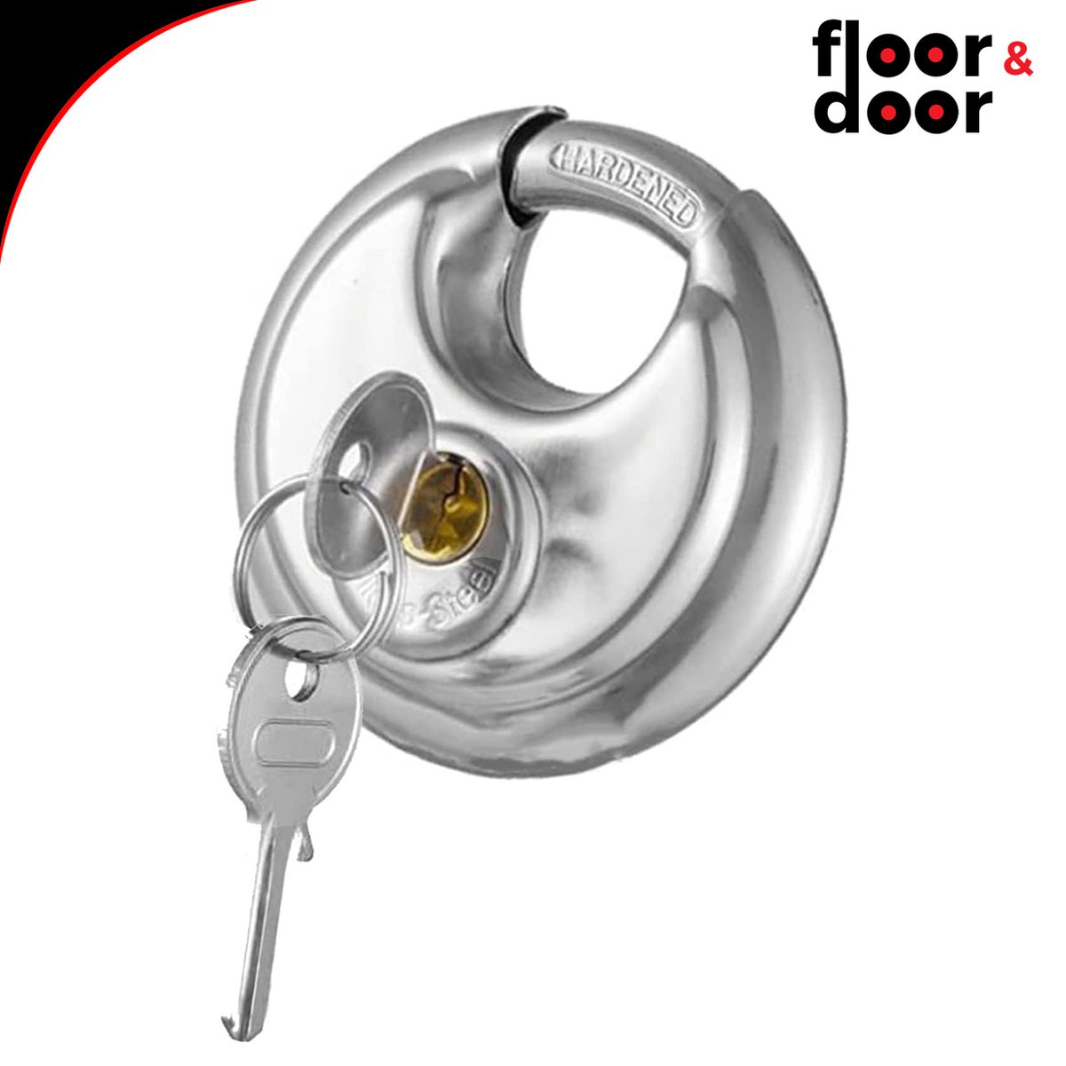 Hangslot Rond in Roestvrij Staal - Schijfhangslot Heavy-duty 70mm ...