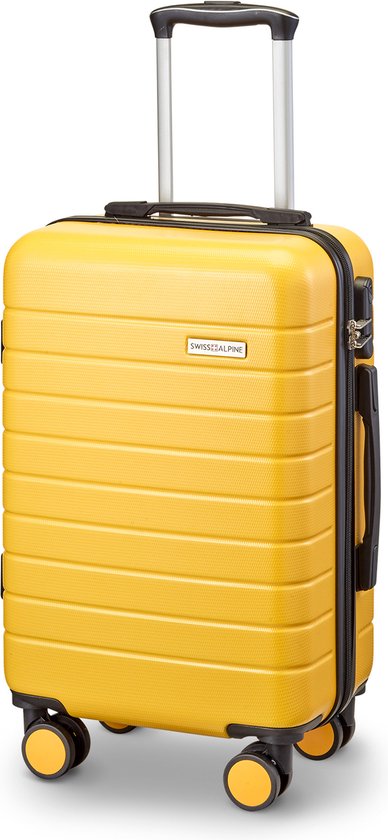 Swiss Alpine 2.0 - Handbagage Koffer - 55x35x20 cm - 4 Wielen - Geel ...
