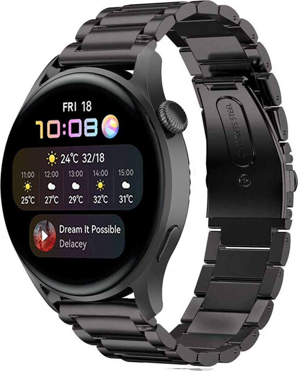 Titanium Smartwatch bandje - Geschikt voor Huawei Watch 3 - Pro ...
