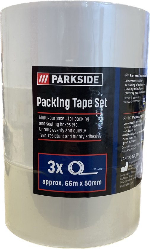Parkside - Packing Tape Set - 3 stuks - Transparant - Universeel | bol