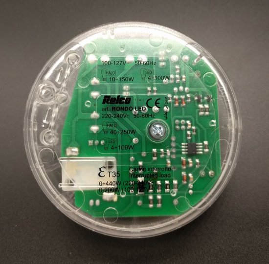 Relco LED vloerdimmer 230V 4-100W Transparant Rondo | bol.com