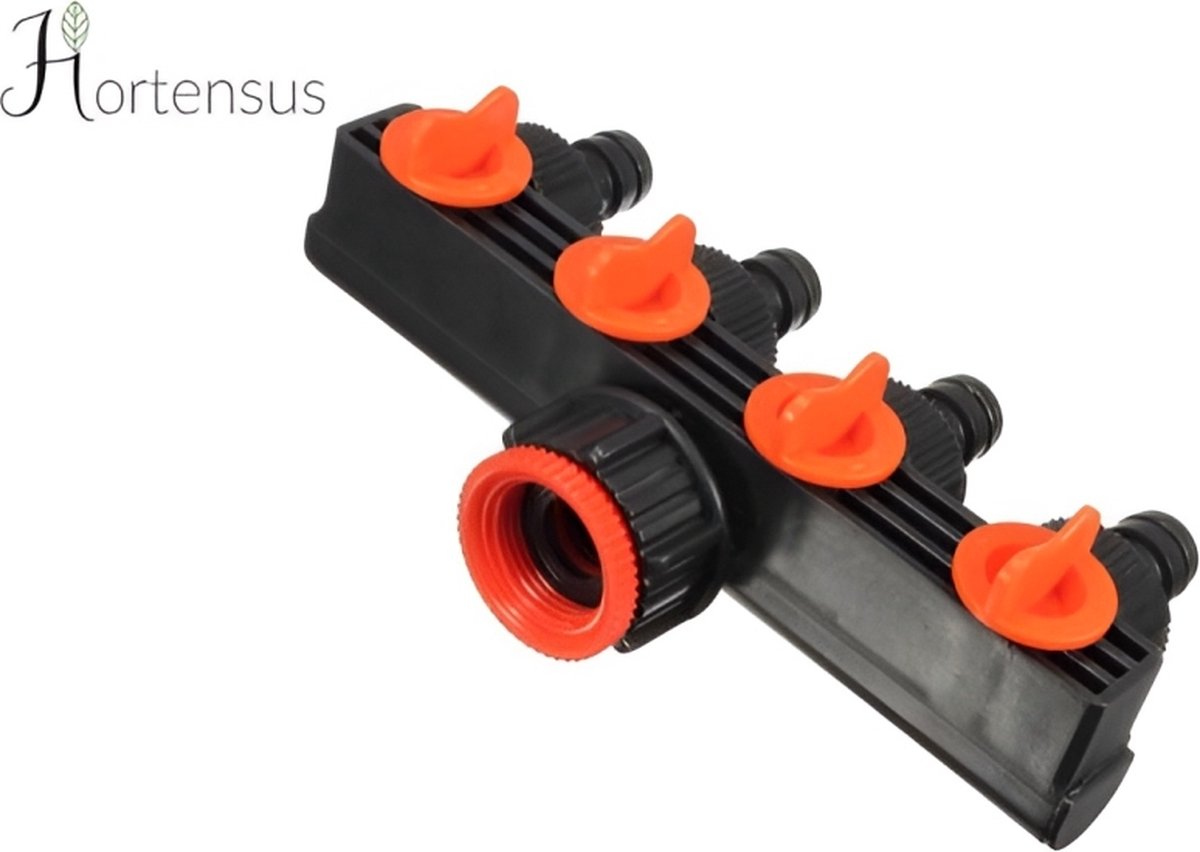 Hortensus Waterverdeler - 4 Weg - Met koppelingen | bol
